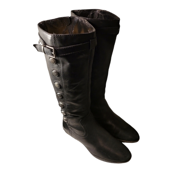 Arturo Chiang | Shoes | Arturo Chiang Black Tall Riding Boot Buttons ...